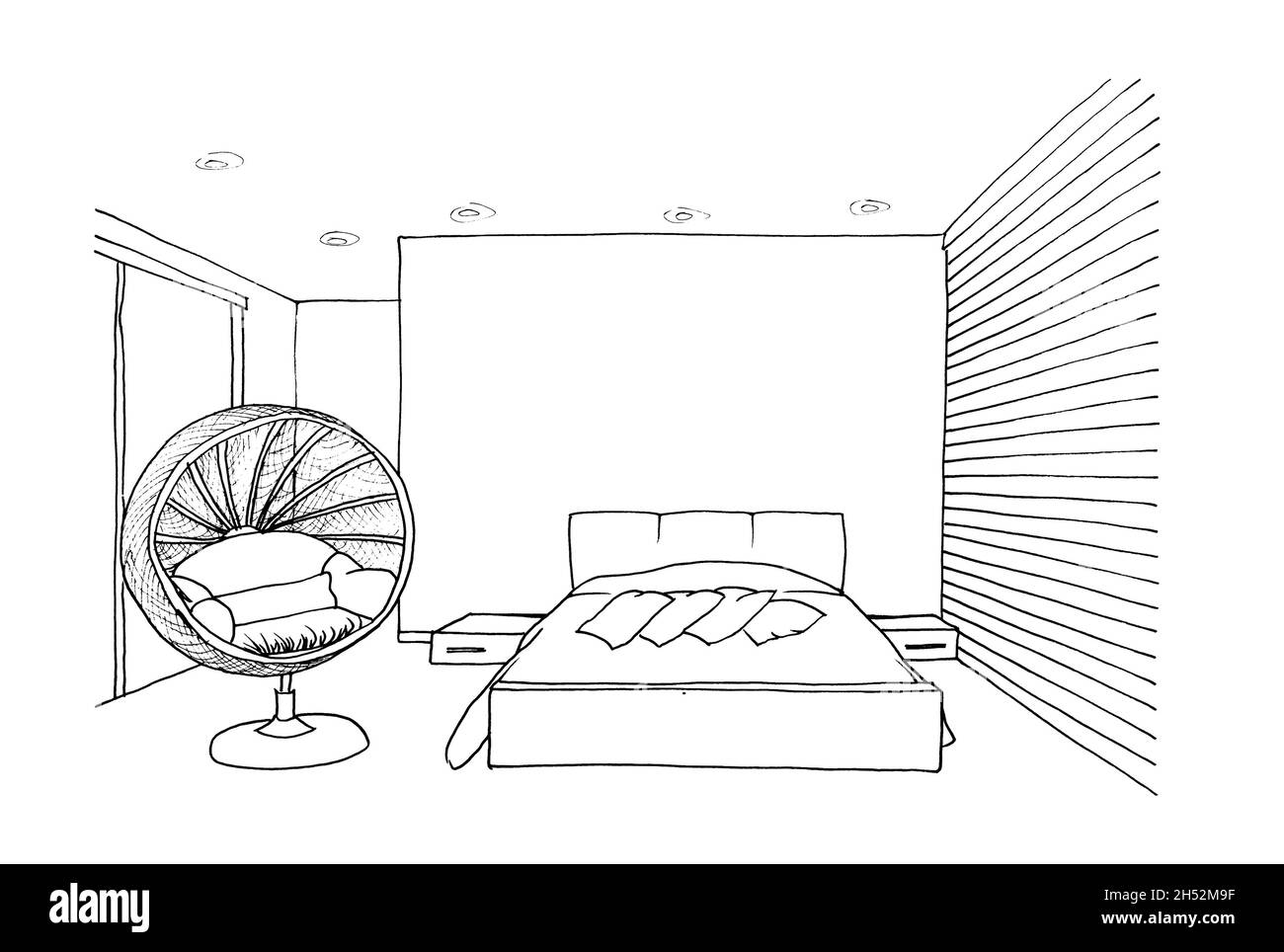 Sketch drawing of furniture hi-res stock photography and images - Alamy
