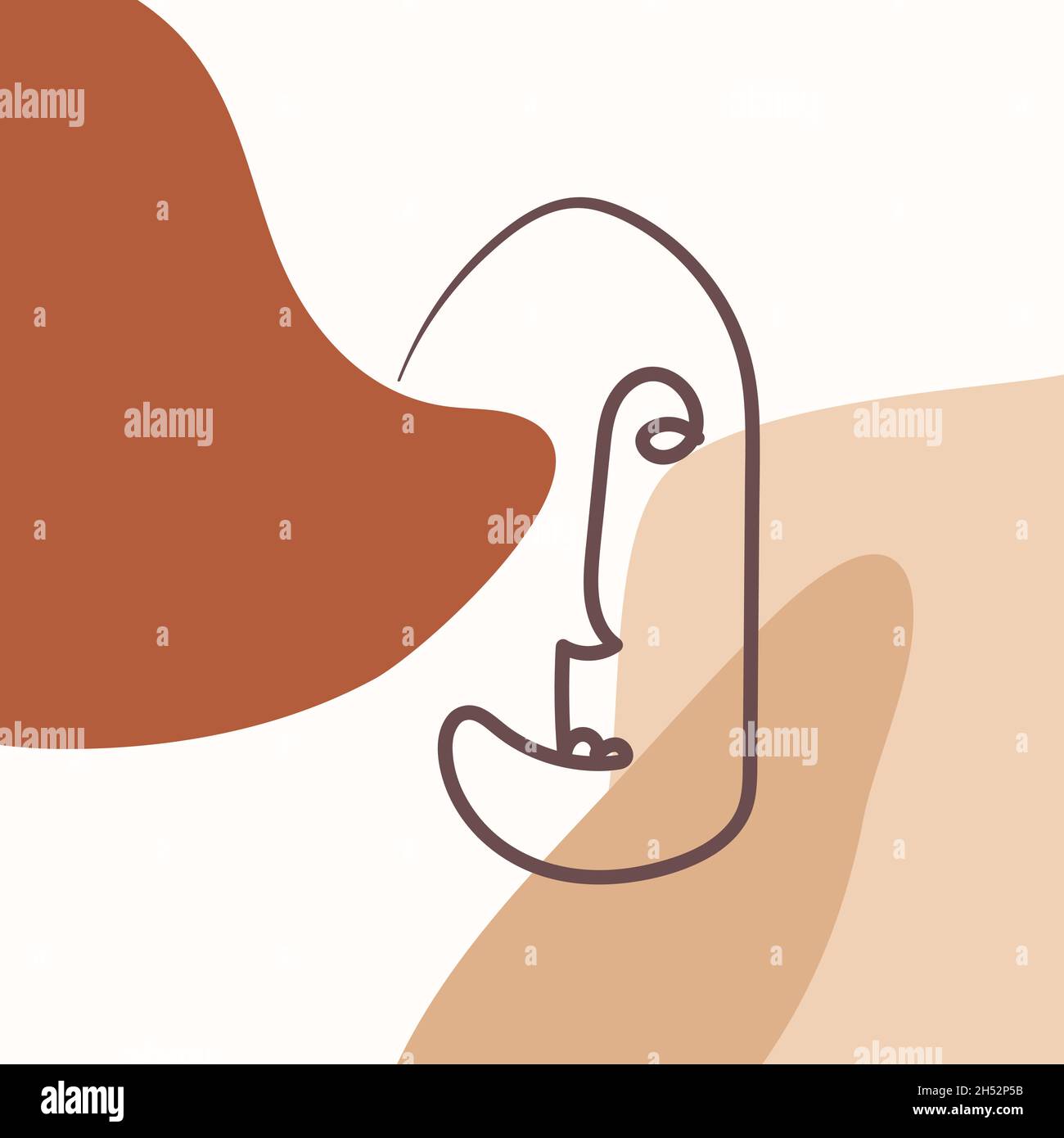 Draw line on face Stock Vector Images - Alamy