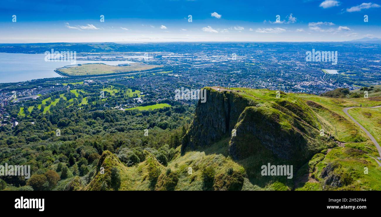 Aerial photograph the Cave hill and Belfast, Northern Ireland Stock Photo - Alamy
