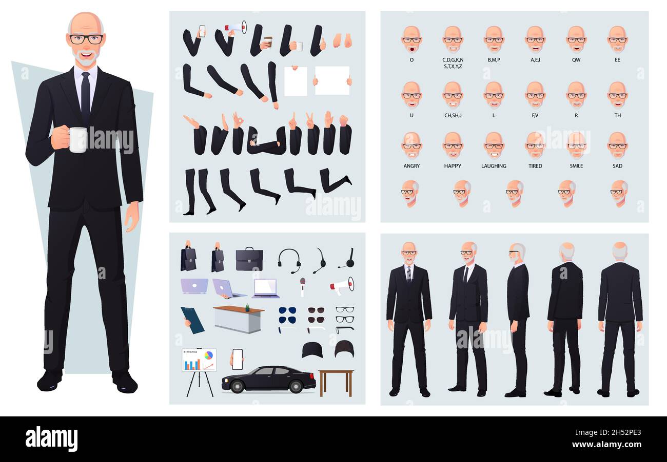 Cartoon Man In Black Suit