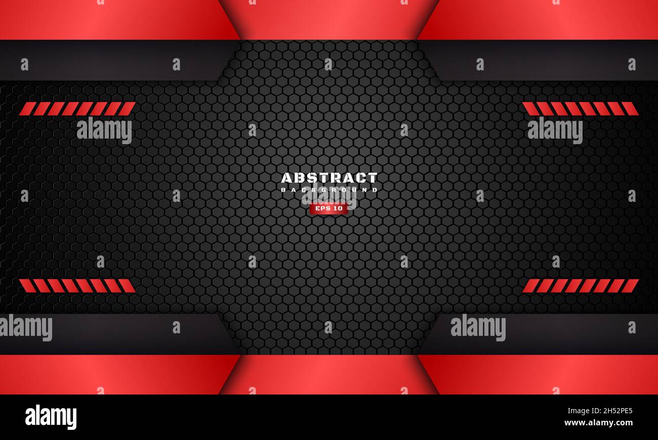 Red Gaming Background. Hexagonal Pattern Stock Vector Image & Art - Alamy