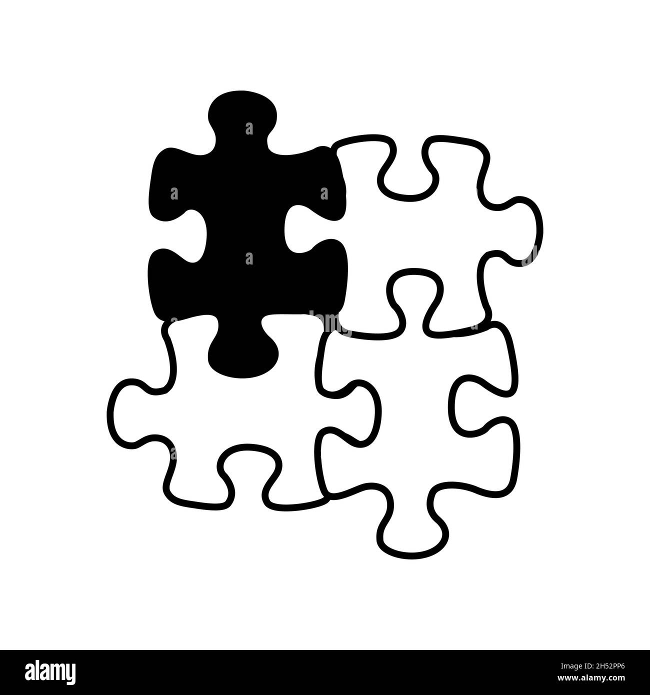 puzzles icon on white background vector illustration black symbol Stock ...