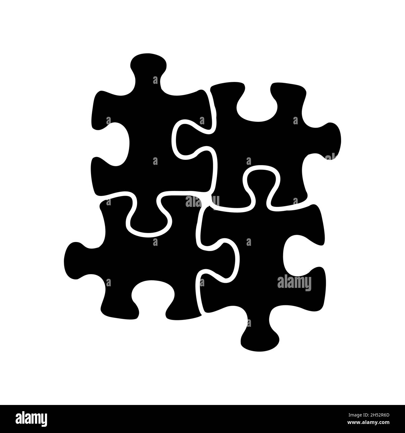 puzzles icon on white background vector illustration black symbol Stock ...