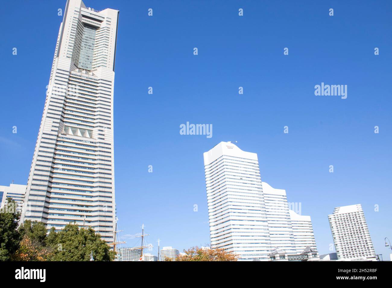 The Landmark Tower in Yokohama, Japan on a sunny day Stock Photo - Alamy