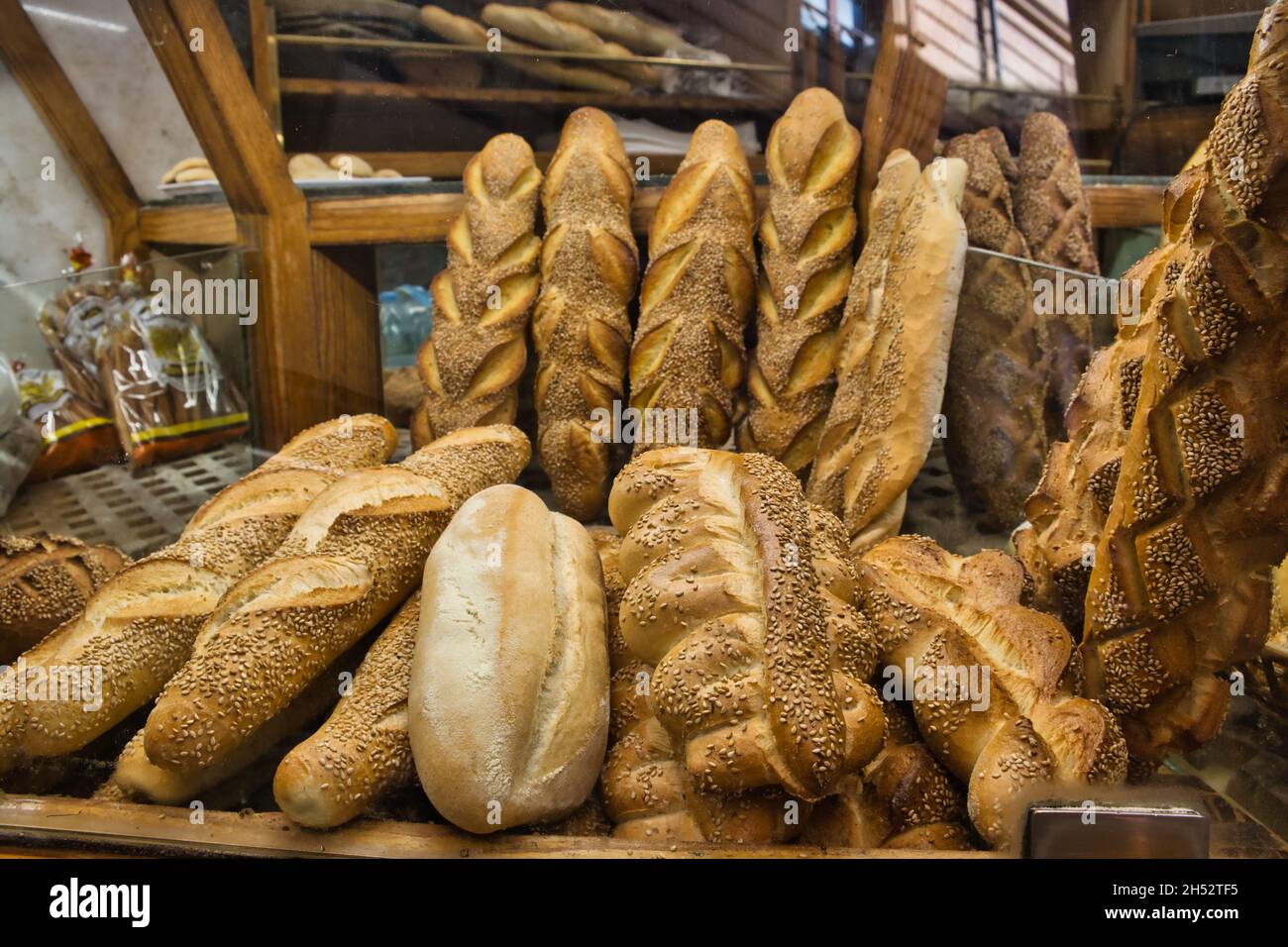 Sicilian bread in a bakery in Palermo Stock Photo - Alamy