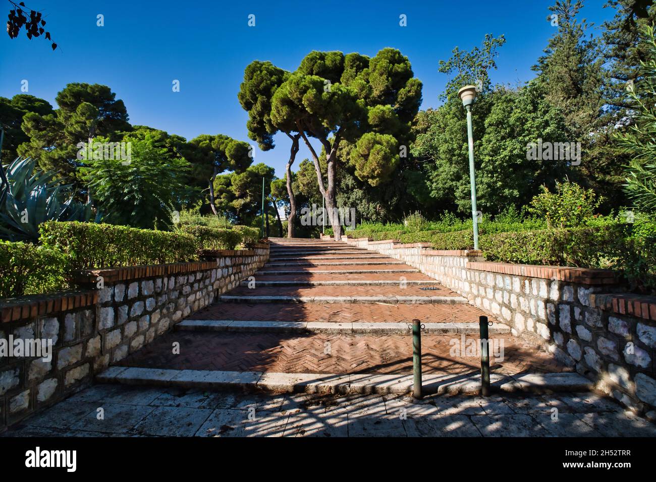 View of the entrance of the English Garden in Palermo Stock Photo - Alamy