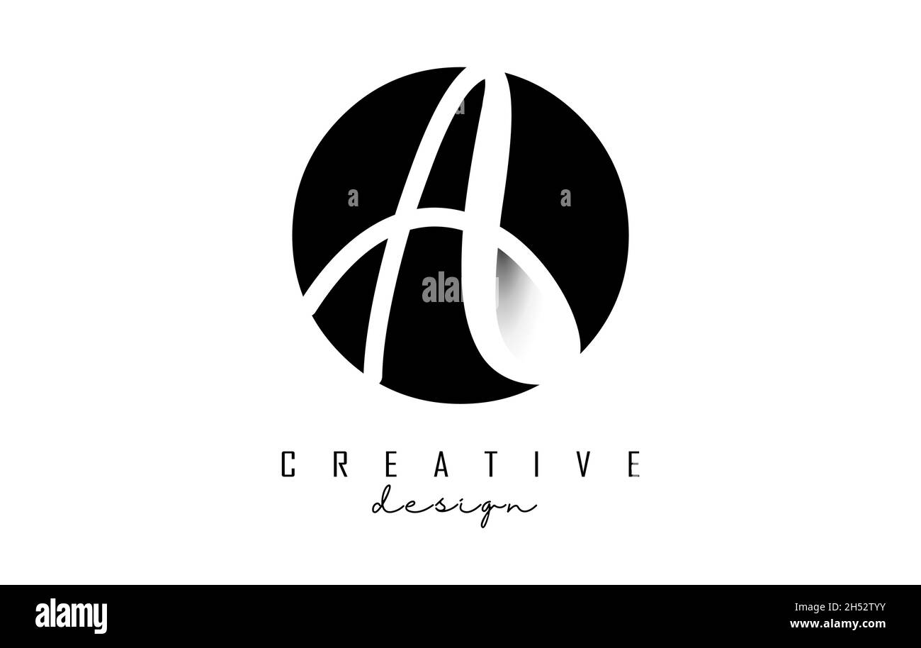 Letters OA logo with a minimalist design. Letters O and A with ...