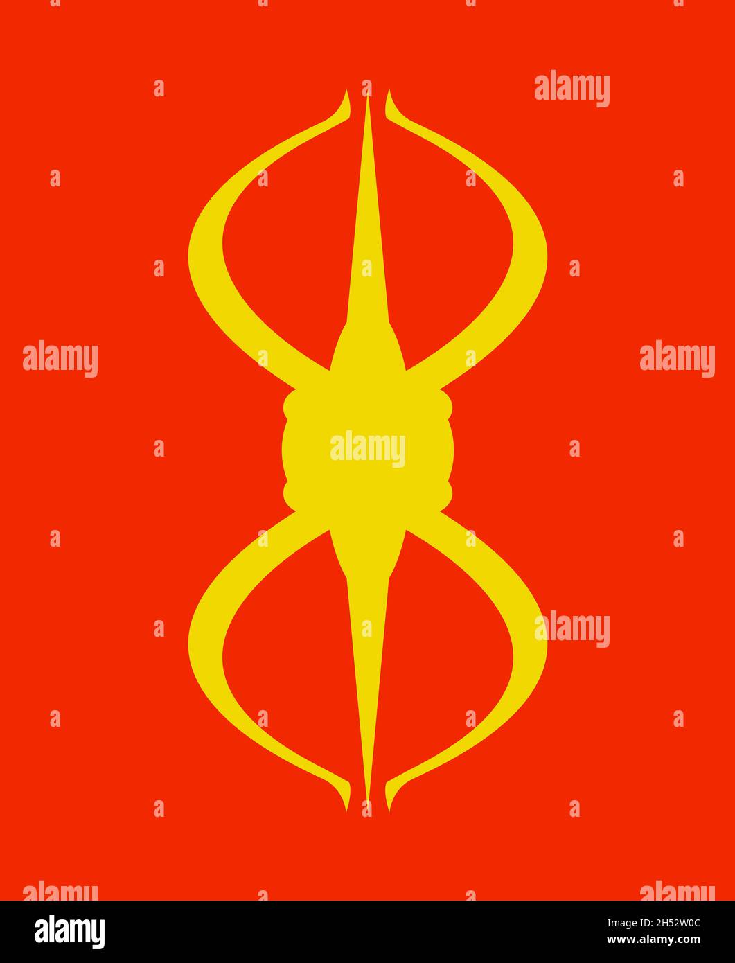 The symbol for Javra set on orange as used by eastern cultures Stock ...