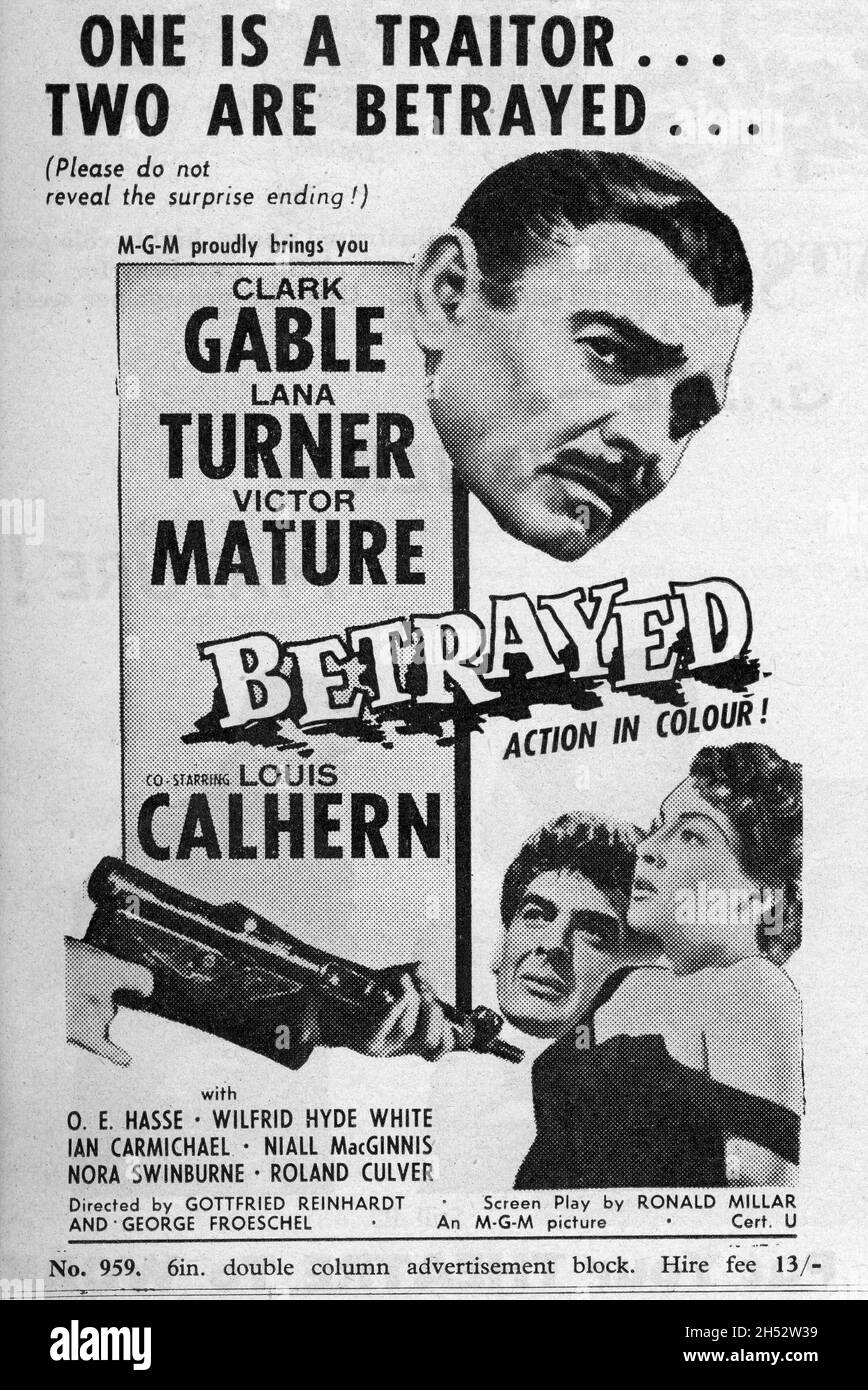 Clark gable and lana turner hi-res stock photography and images - Alamy