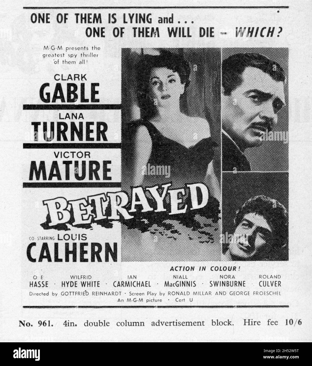 Clark gable and lana turner hi-res stock photography and images - Alamy