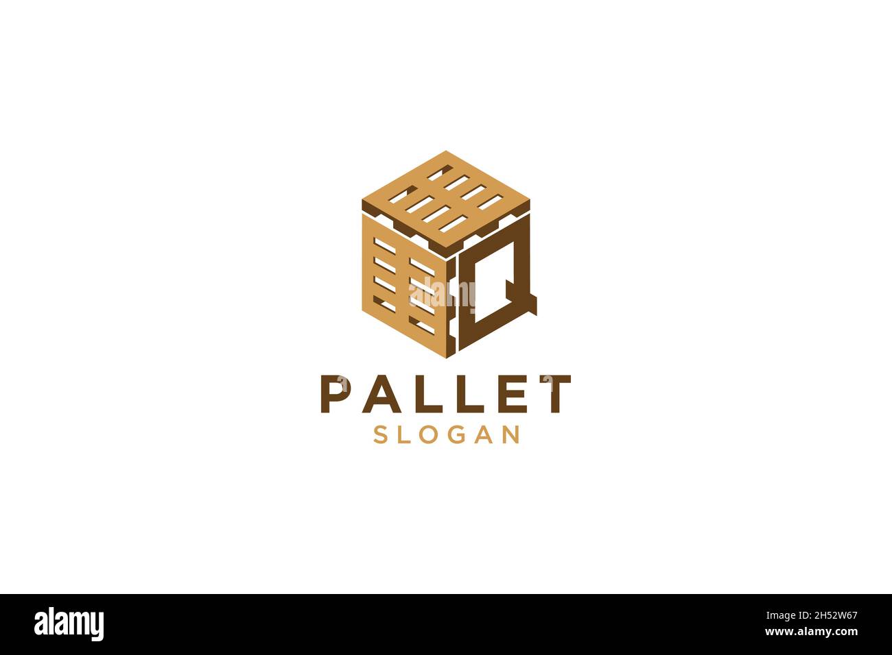 Letter Q for Pallet icon vector sign and symbol isolated on white ...