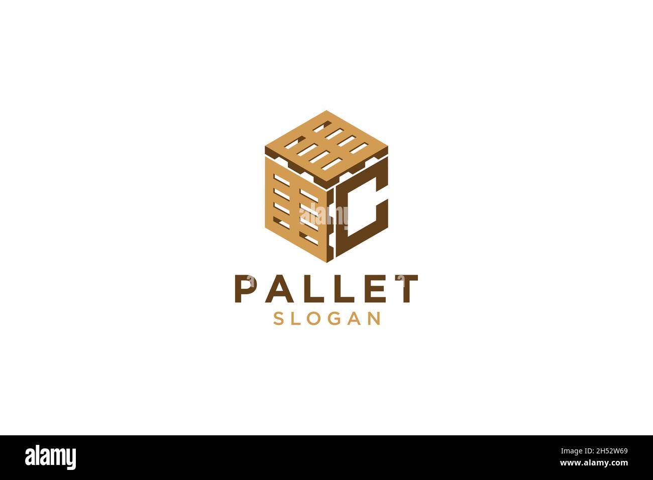 Letter C for Pallet icon vector sign and symbol isolated on white ...