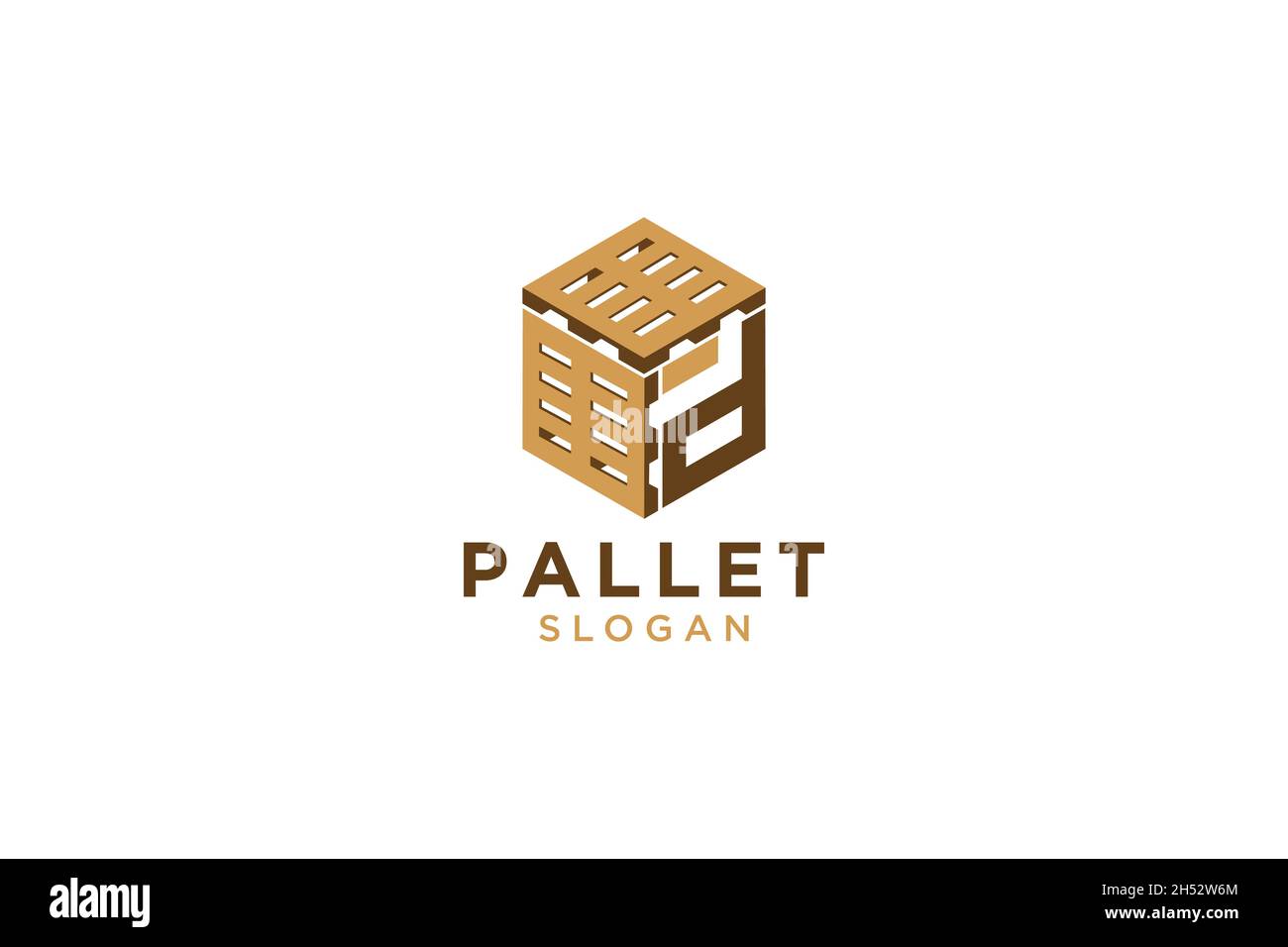 Letter D for Pallet icon vector sign and symbol isolated on white ...