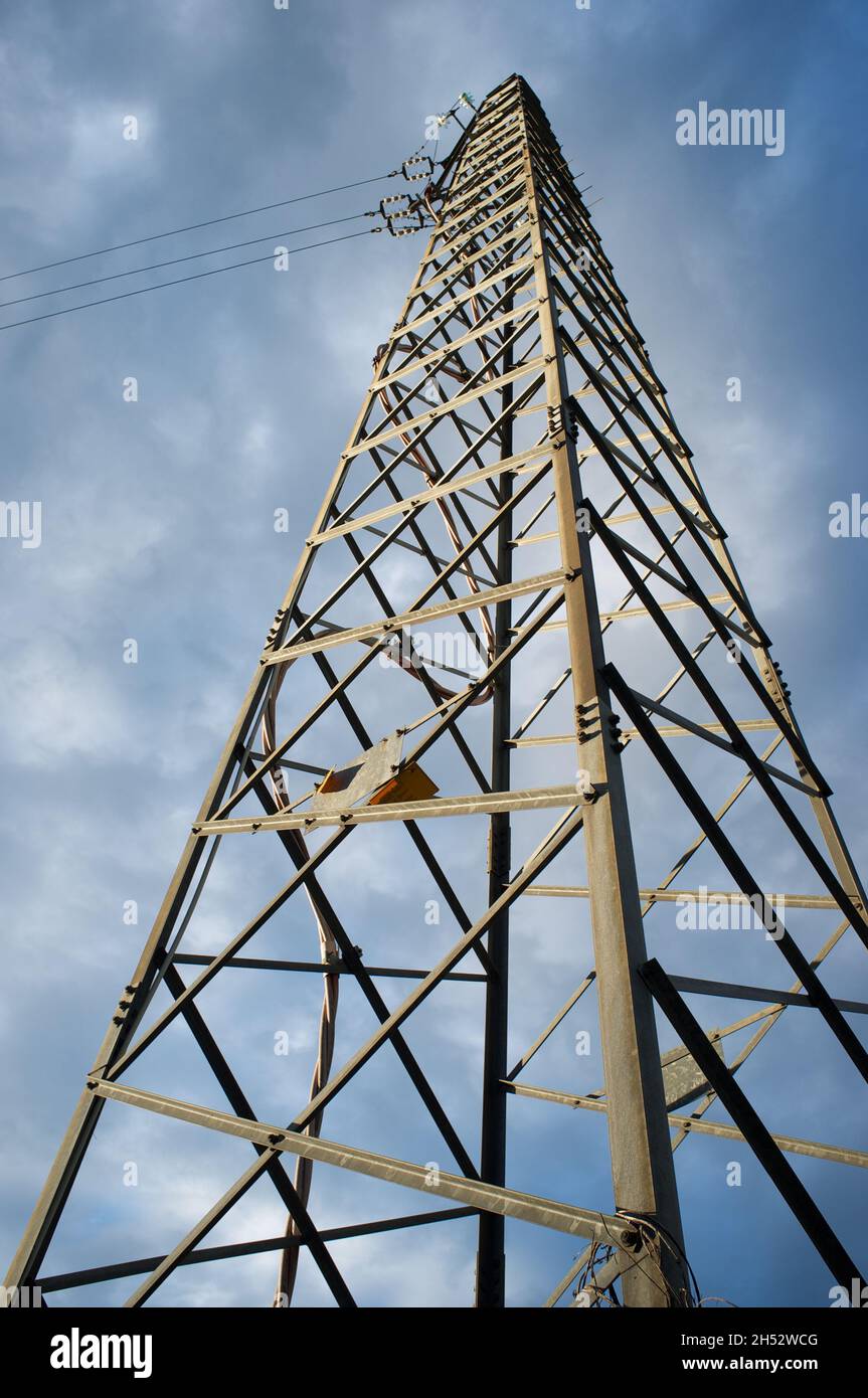 high voltage pylon Stock Photo - Alamy