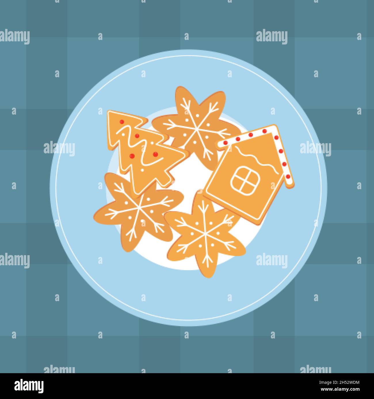 Blue food card bread Stock Vector Images - Alamy