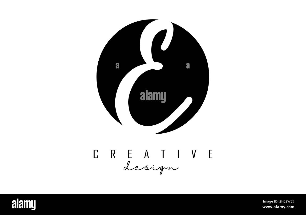 Letters OE logo with a minimalist design. Letters O and E with ...