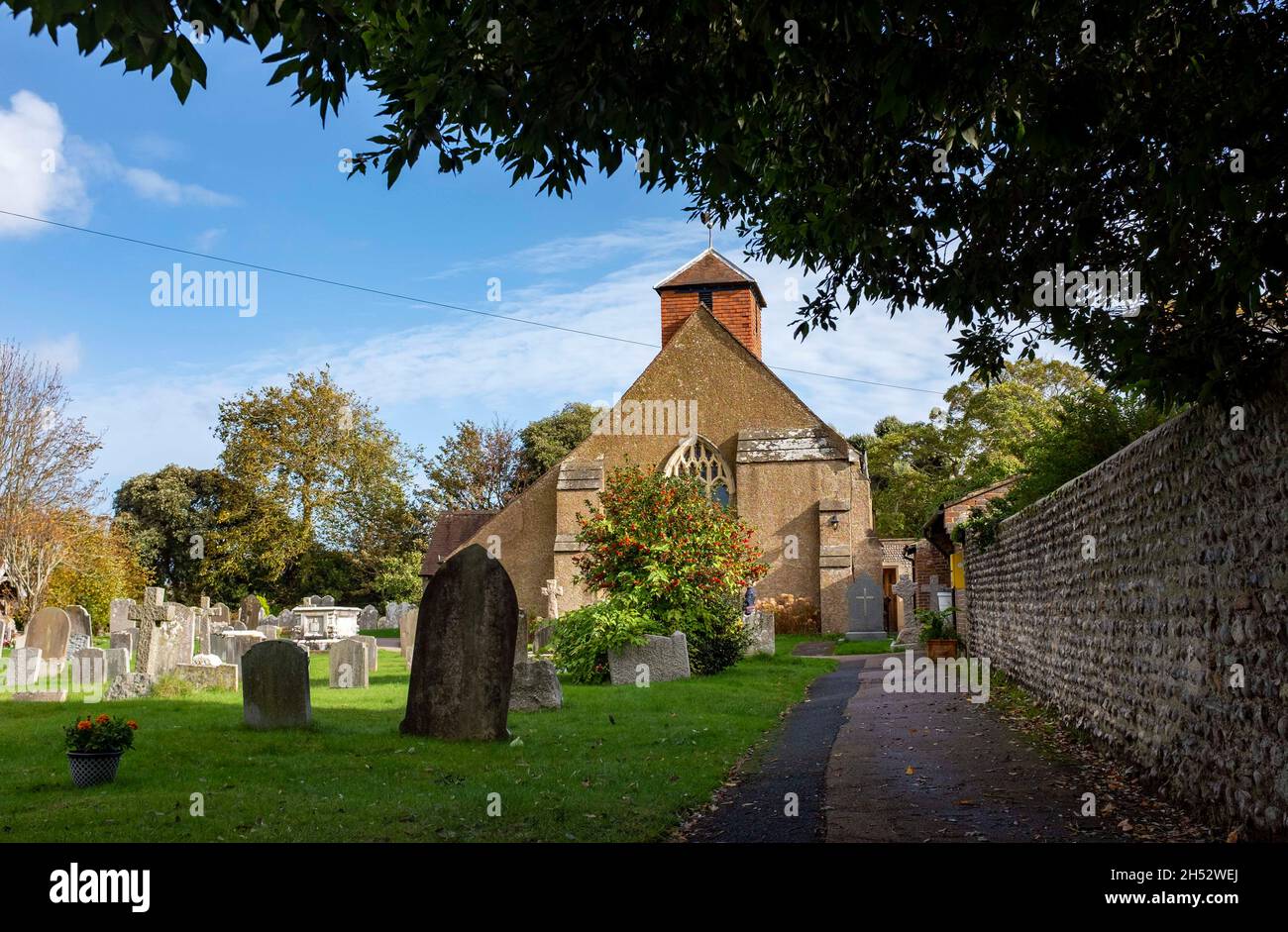 St Andrew's Church Ferring Village West Sussex England UK Stock Photo ...