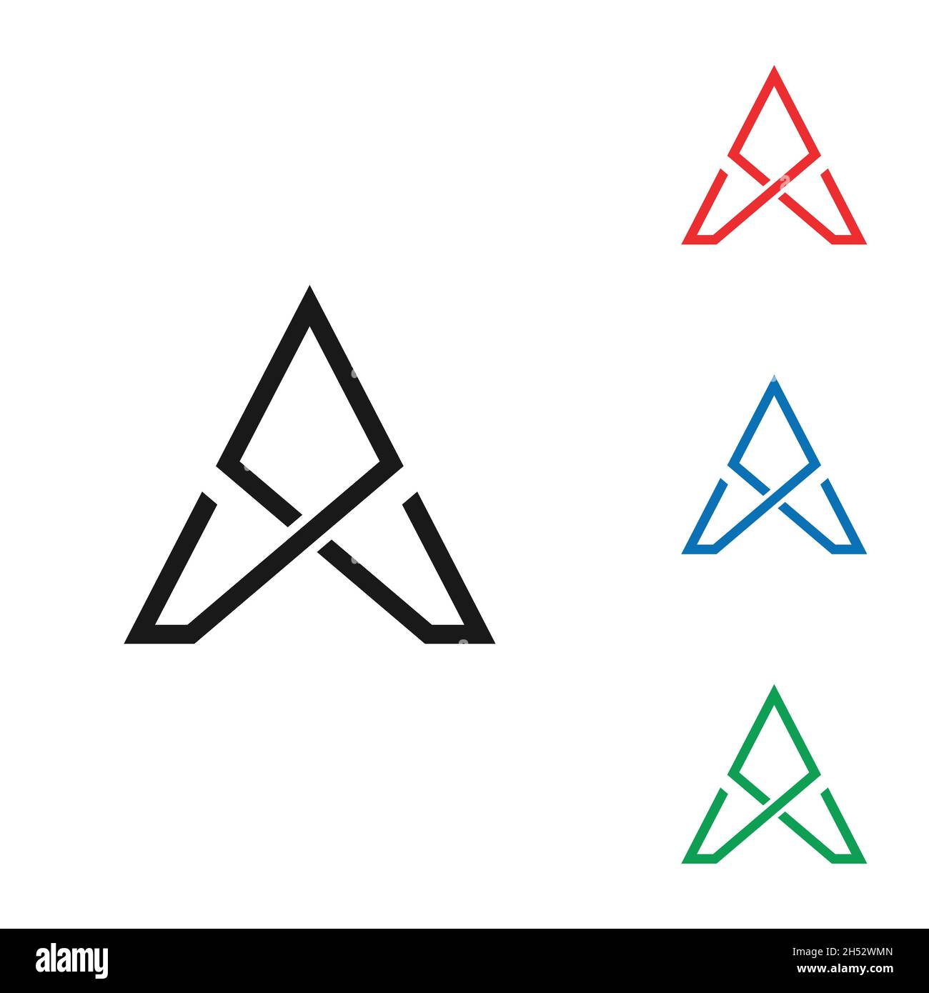 Initial Letter A line art Logo Design Vector Stock Vector Image & Art ...