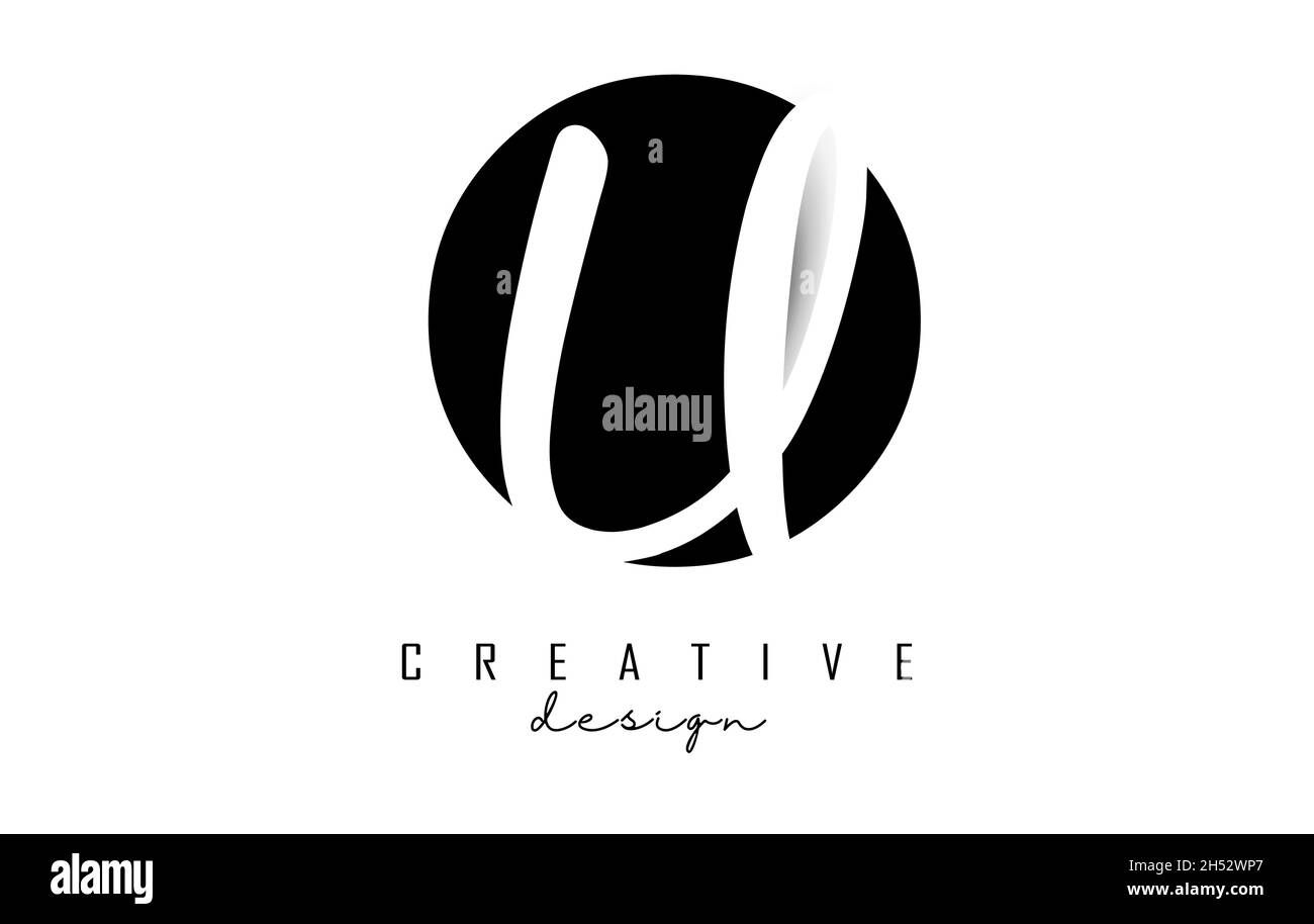 Letters OU logo with a minimalist design. Letters O and U with ...