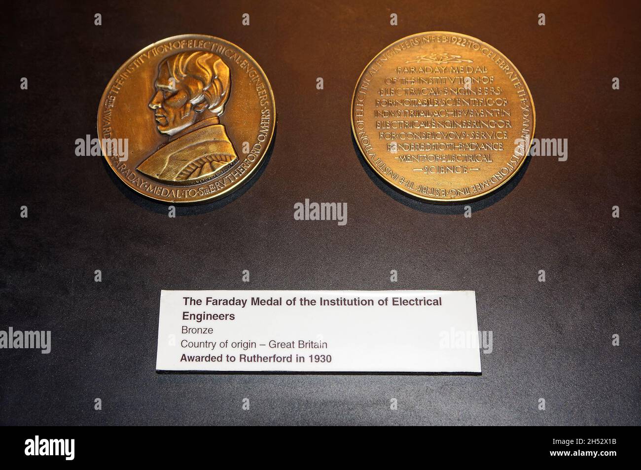 Rutherford's Den; bronze medal awarded to Ernest Rutherford, 1930 ...
