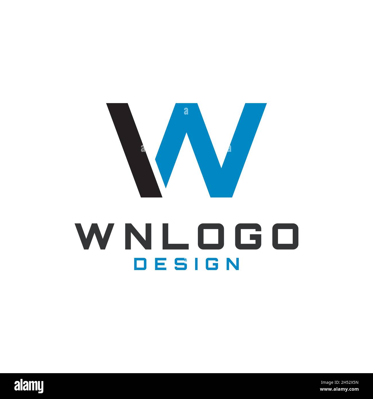 Initial Letter WN Logo Design Vector Stock Vector Image & Art - Alamy