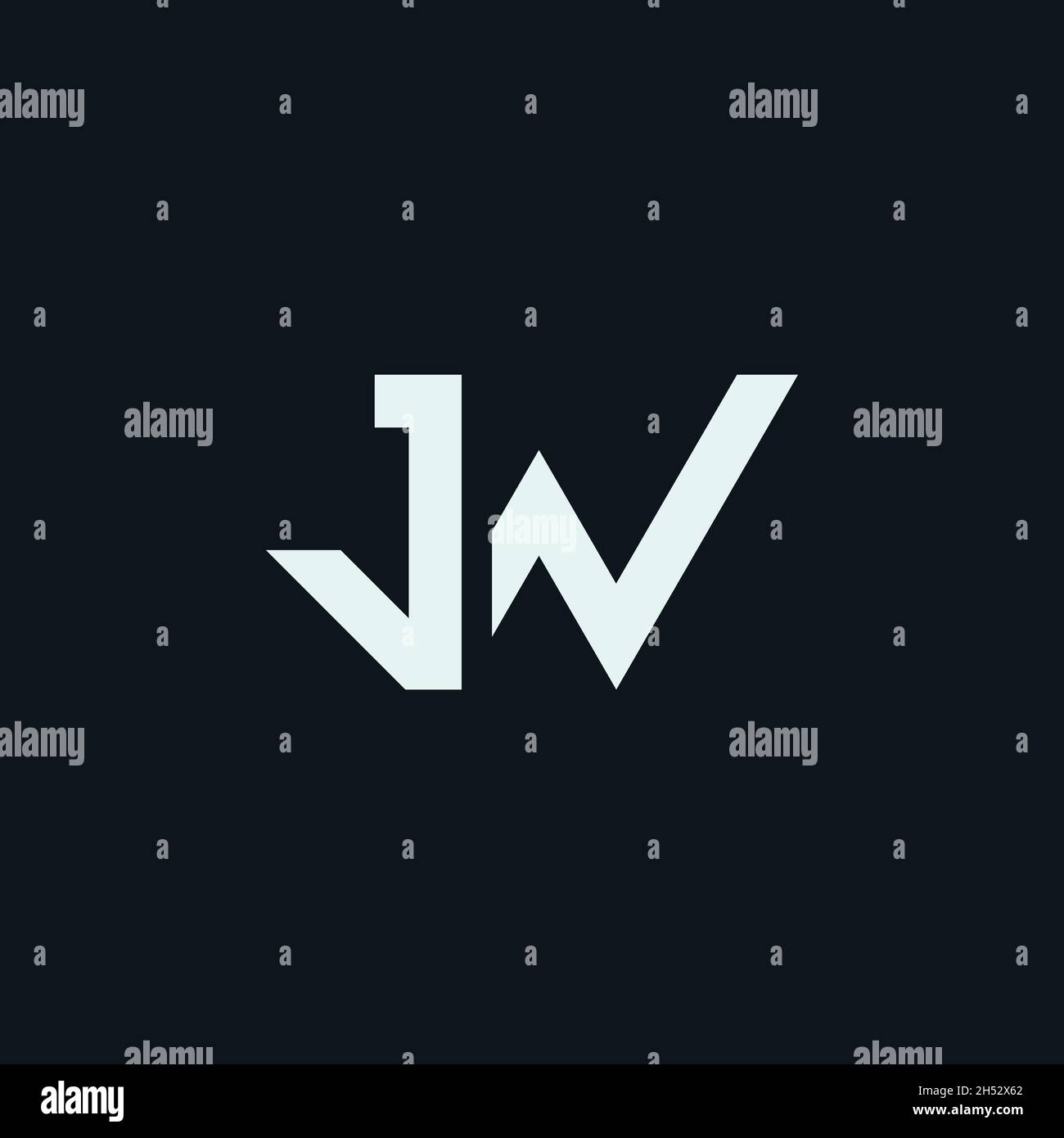 Initial Letter JW Logo Design vector Stock Vector Image & Art - Alamy