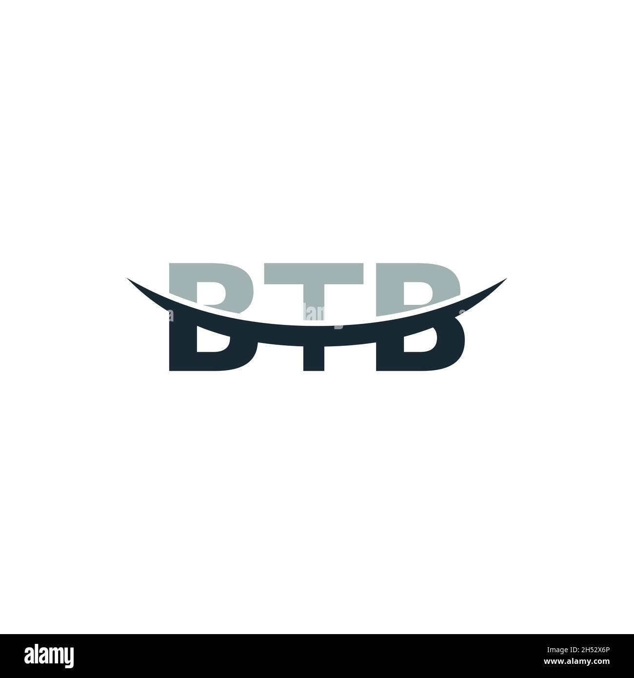 initial letter BTB swoosh logo design vector Stock Vector Image & Art ...
