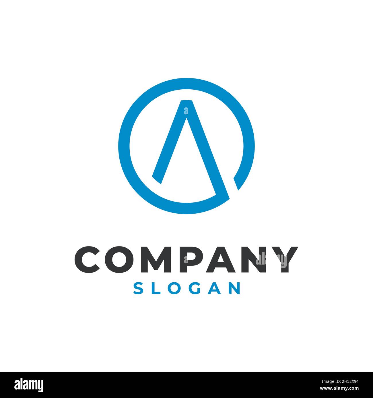 initial letter A circular logo design vector Stock Vector Image & Art ...