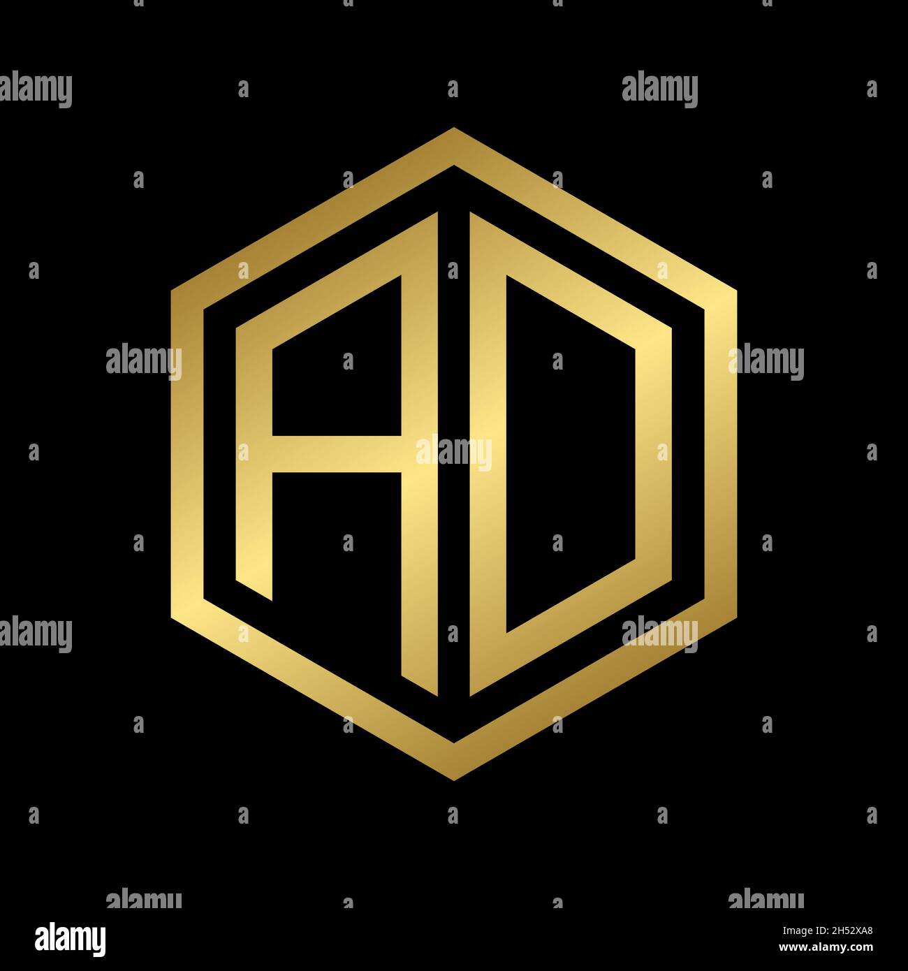 Golden gold ad letter Stock Vector Images - Alamy