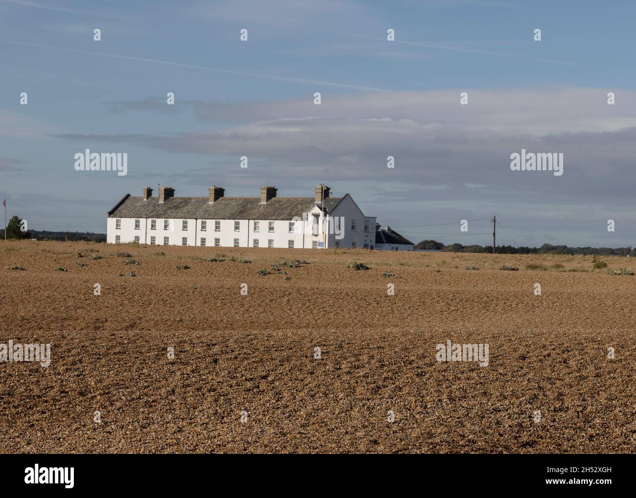 Coastguard cottages at Shingle Street in Suffolk Stock Photo - Alamy