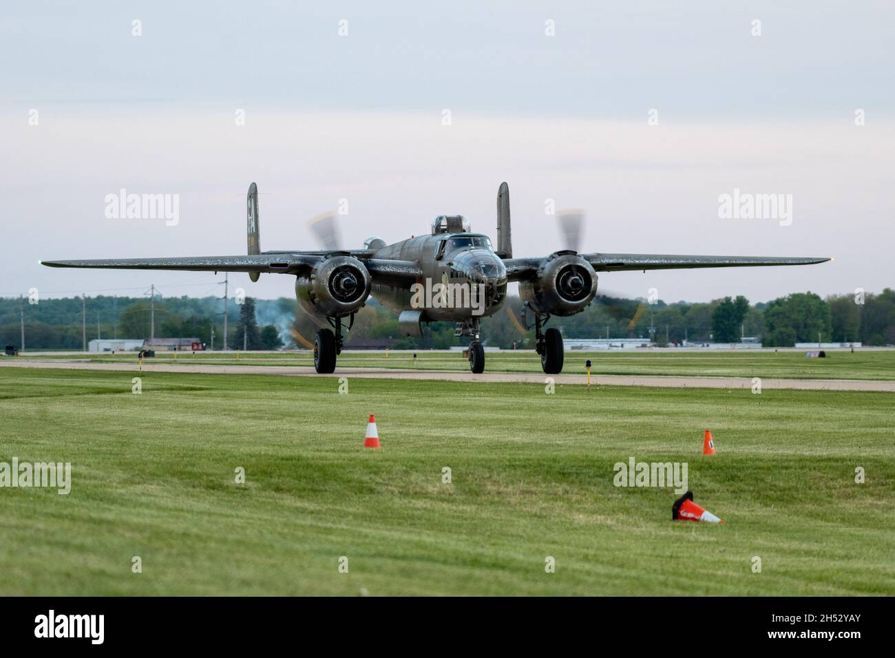 Vintage military aircraft displayed in an airbase Stock Photo - Alamy