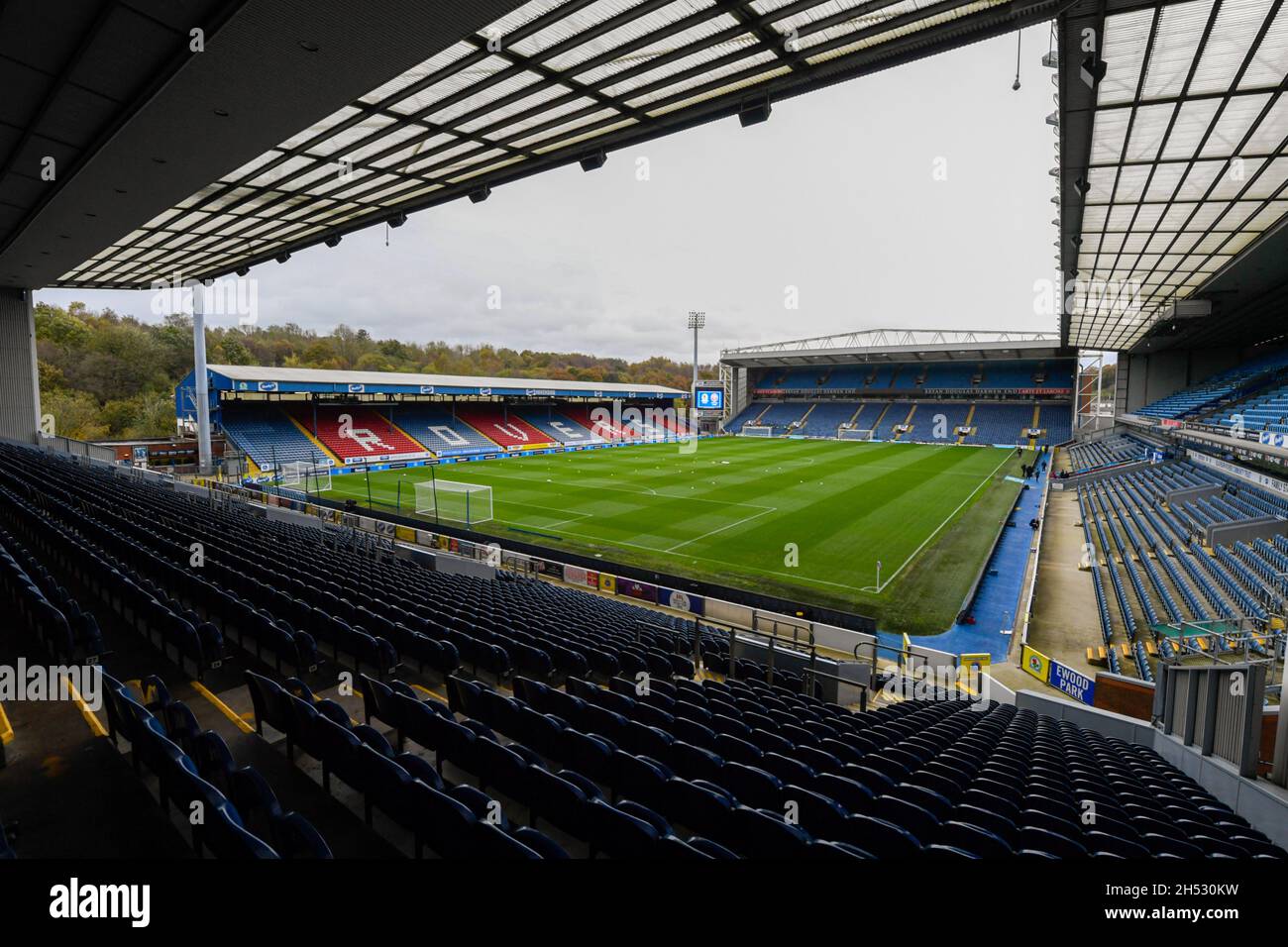 A general view of Ewood Park, the home of Blackburn Rovers Stock Photo ...