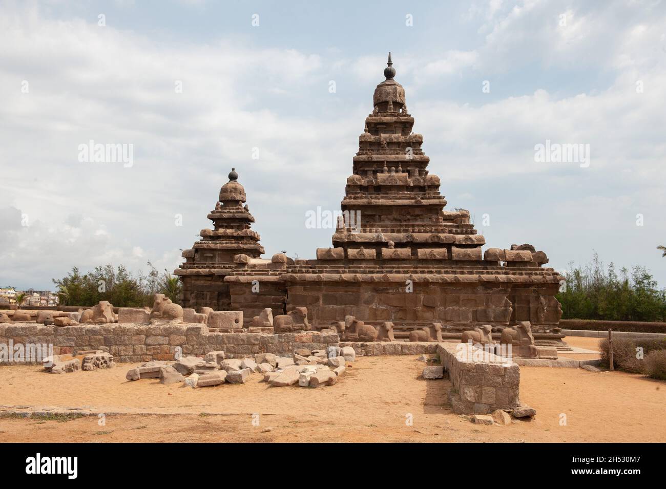 Mamallapuram, India - March 2017: The archaeological site of ...