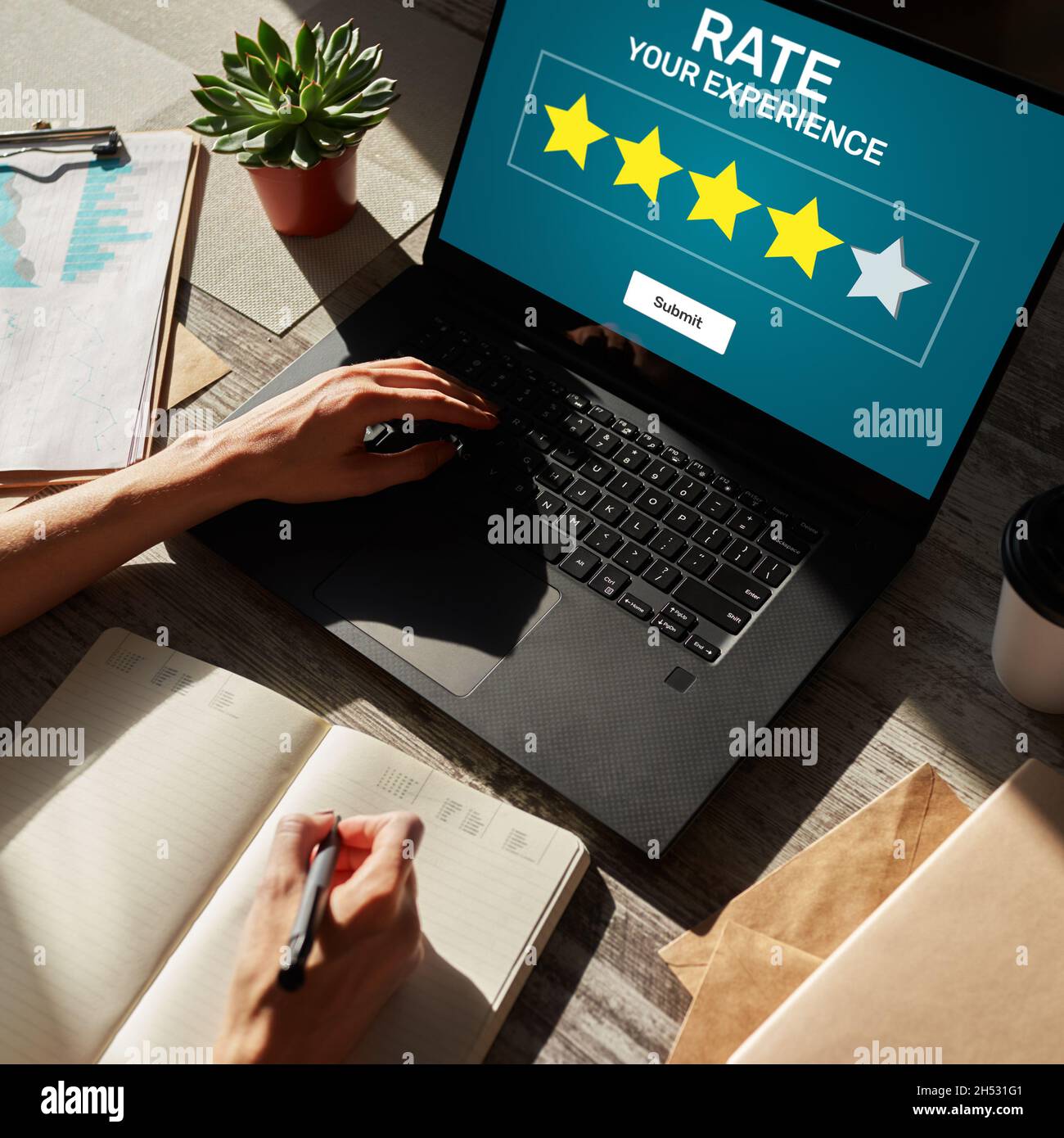 Rate customer experience review. Service and Customer satisfaction ...
