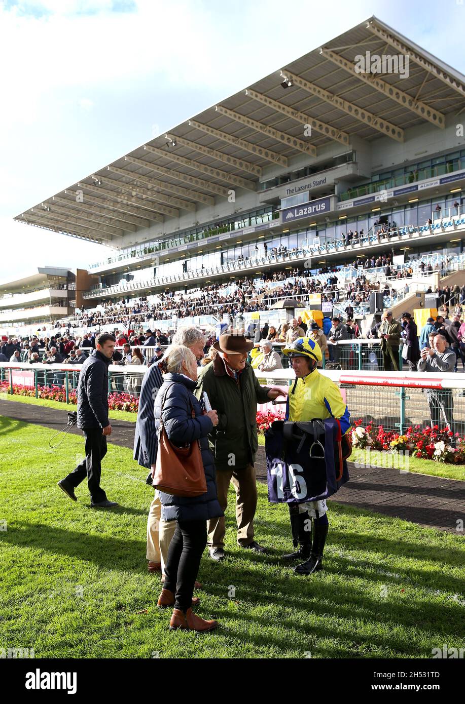 Jockey Jim Crowley At Doncaster Racecourse High Resolution Stock ...
