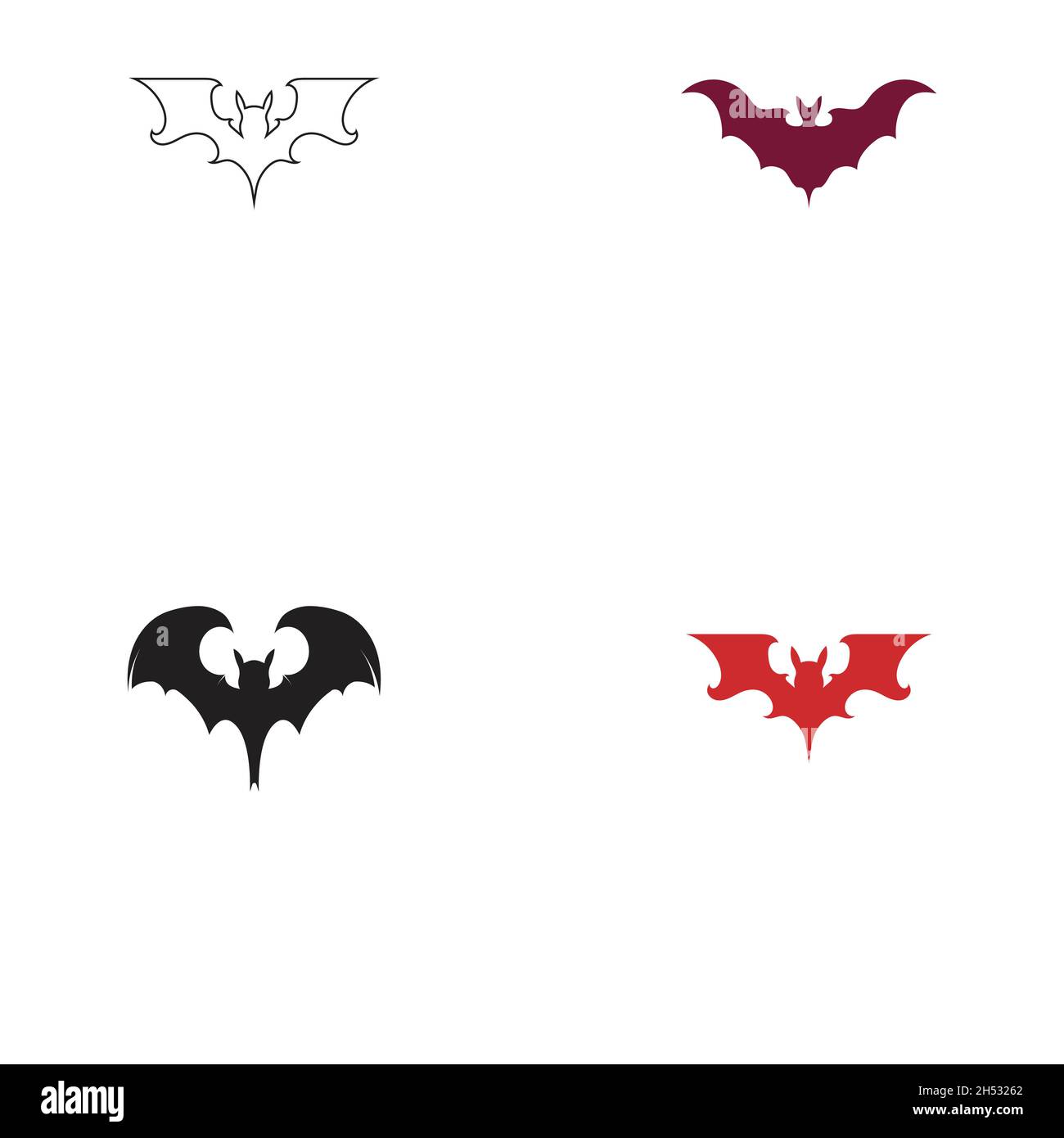 bat logo vector illustration design template - vector Stock Vector ...