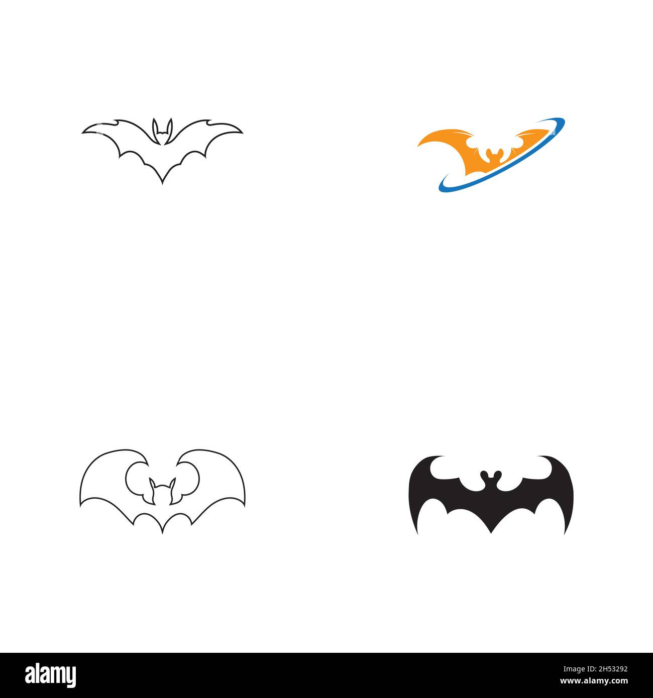 bat logo vector illustration design template - vector Stock Vector ...