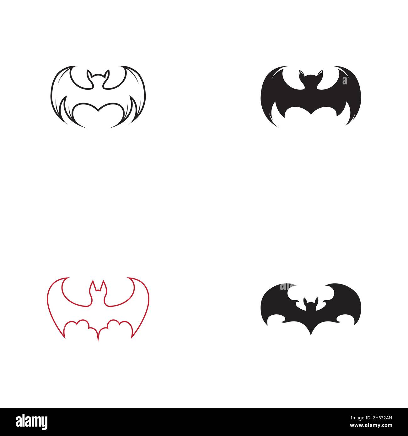 bat logo vector illustration design template - vector Stock Vector ...