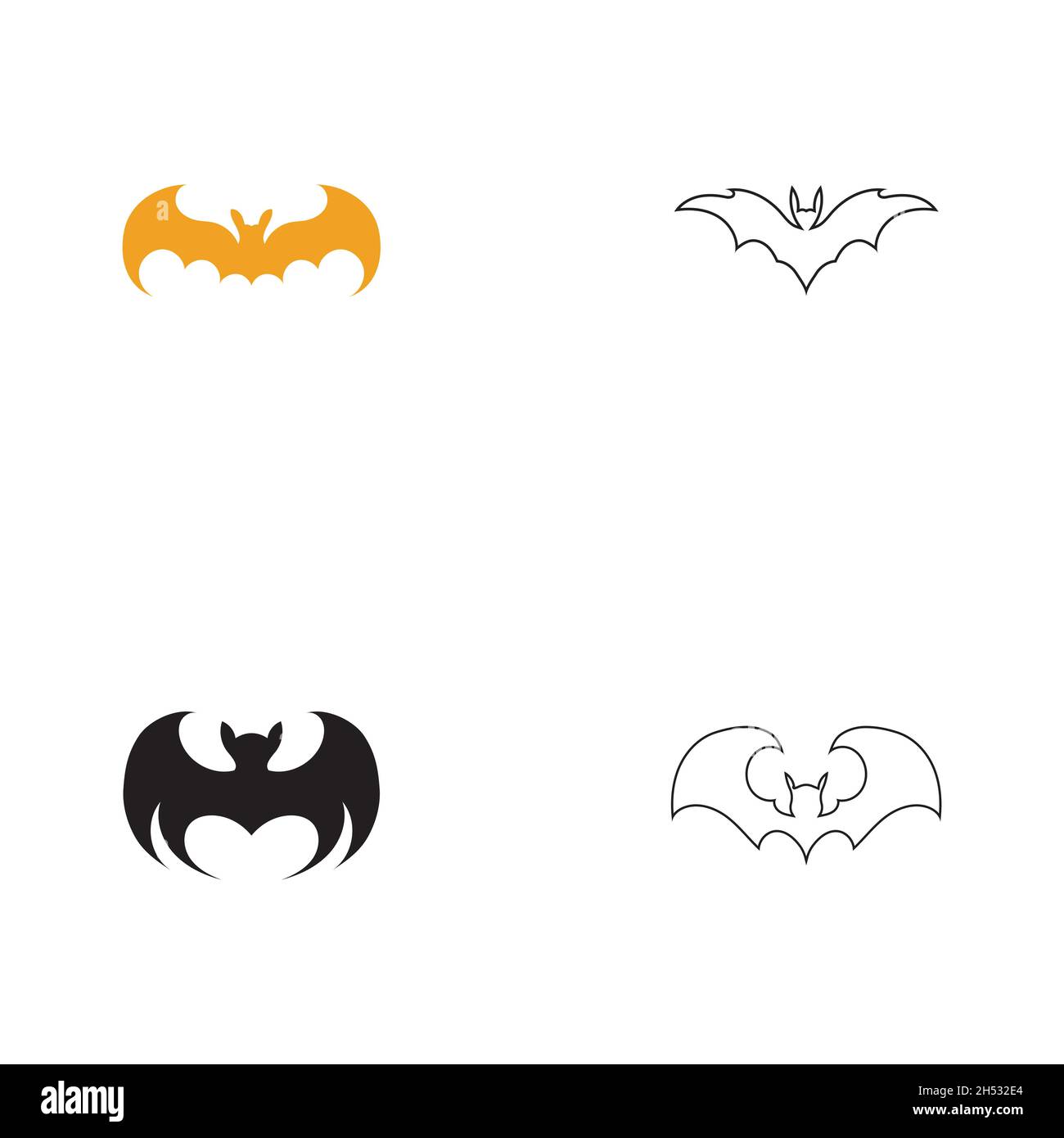bat logo vector illustration design template - vector Stock Vector ...