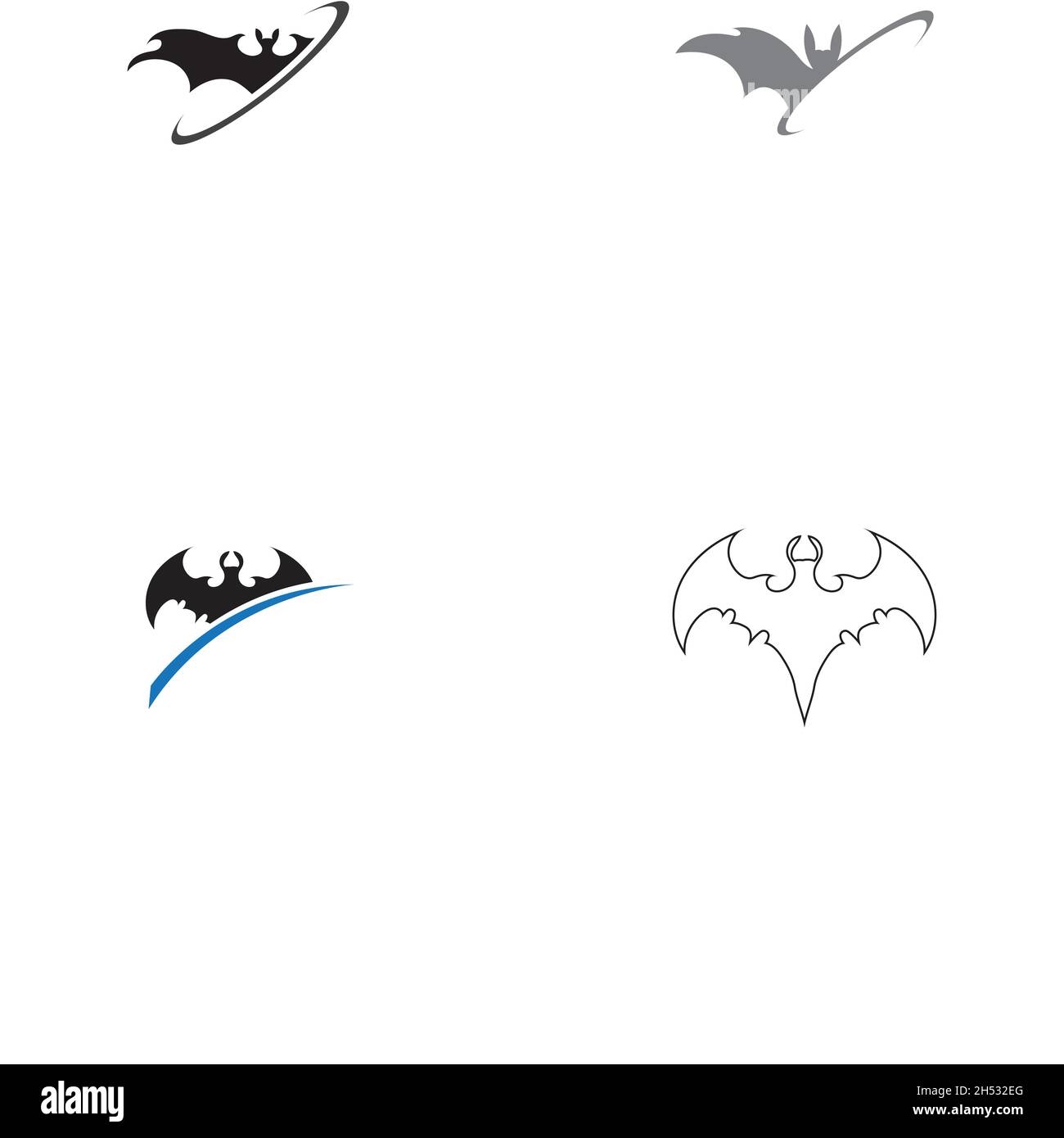 bat logo vector illustration design template - vector Stock Vector ...