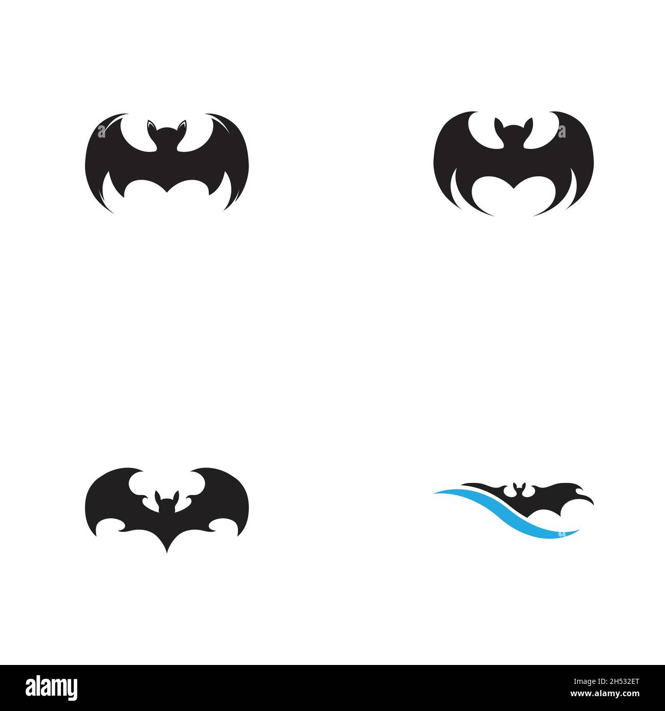 bat logo vector illustration design template - vector Stock Vector ...
