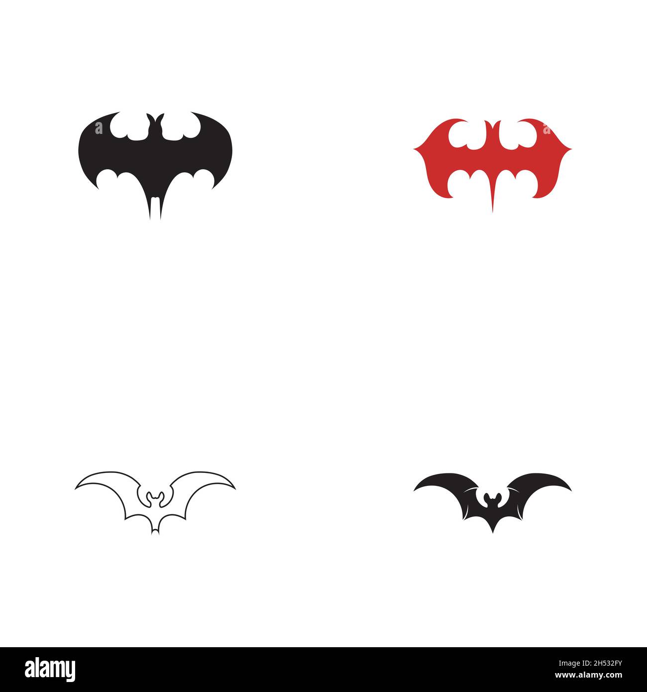 bat logo vector illustration design template - vector Stock Vector ...