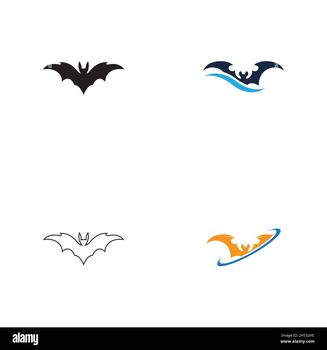 bat logo vector illustration design template - vector Stock Vector ...