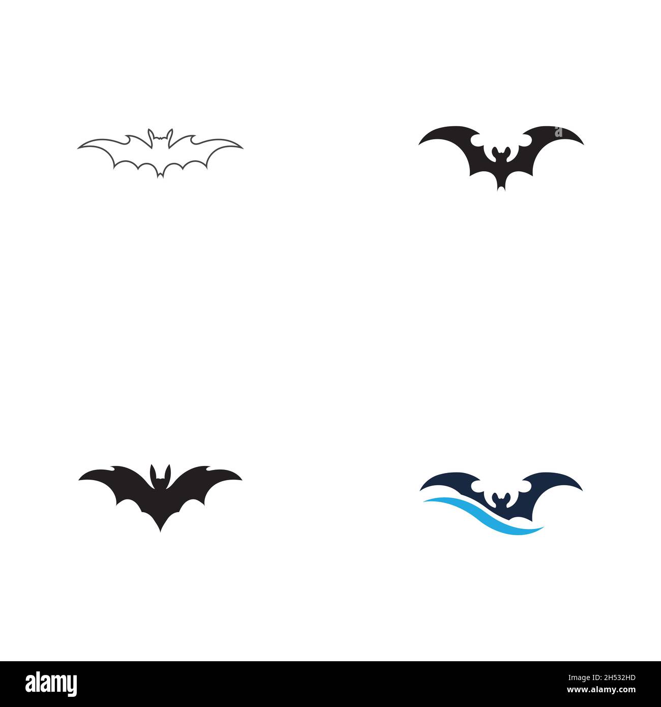 bat logo vector illustration design template - vector Stock Vector ...