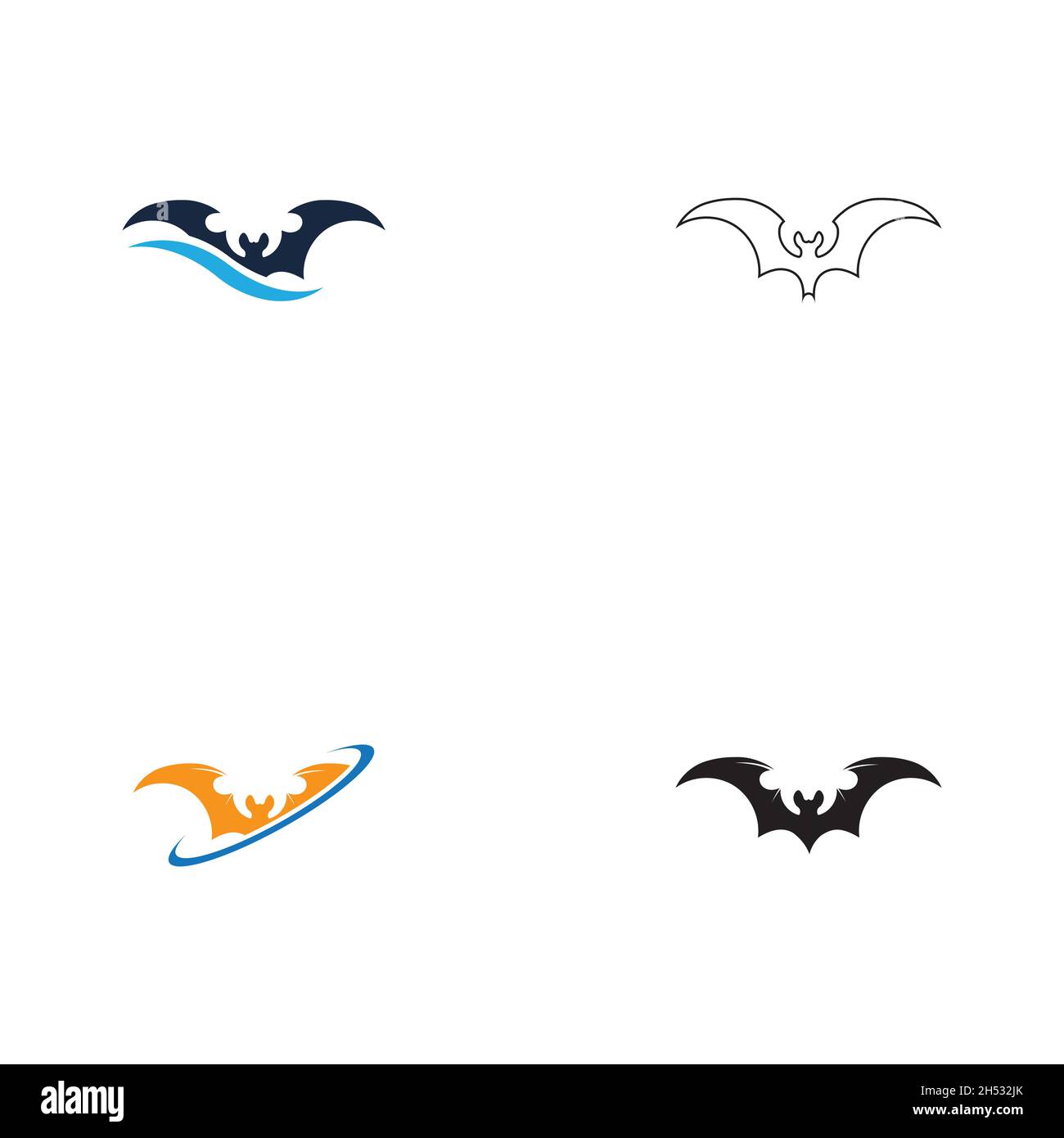 bat logo vector illustration design template - vector Stock Vector ...