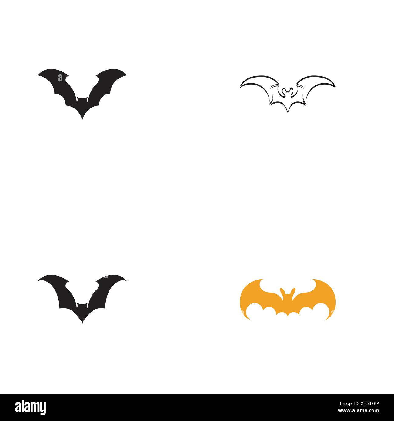 bat logo vector illustration design template - vector Stock Vector ...