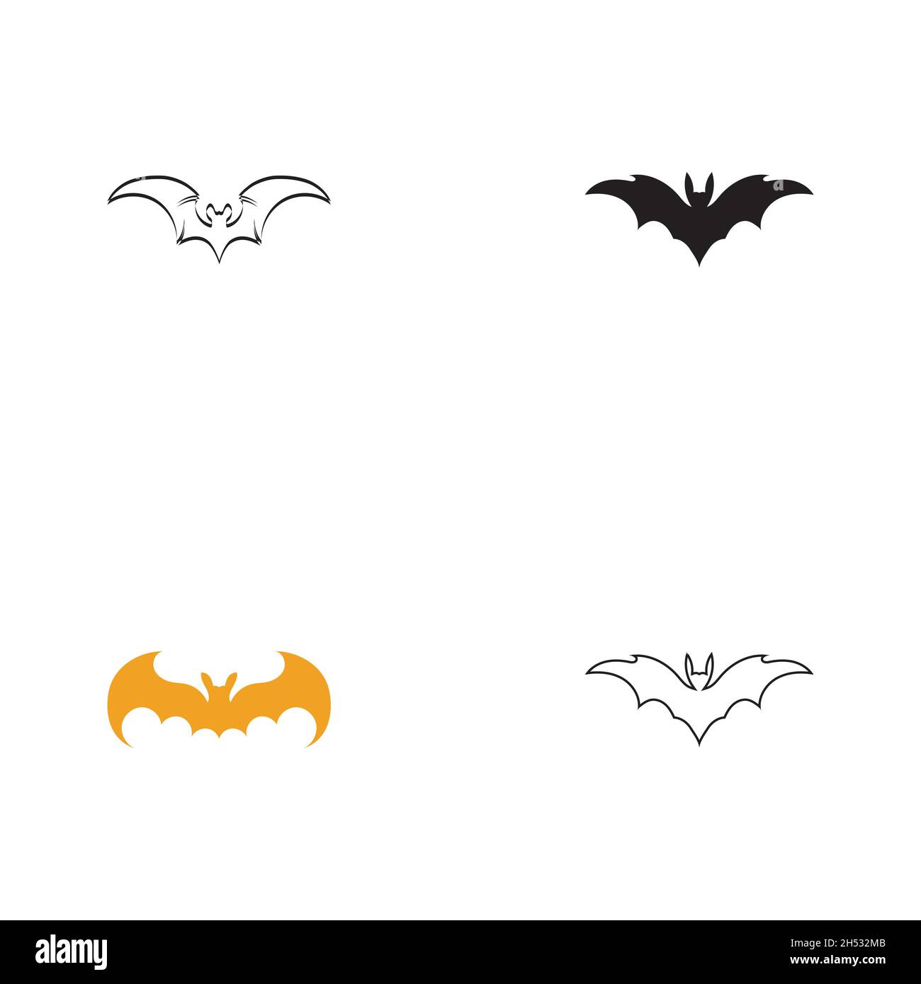 bat logo vector illustration design template - vector Stock Vector ...