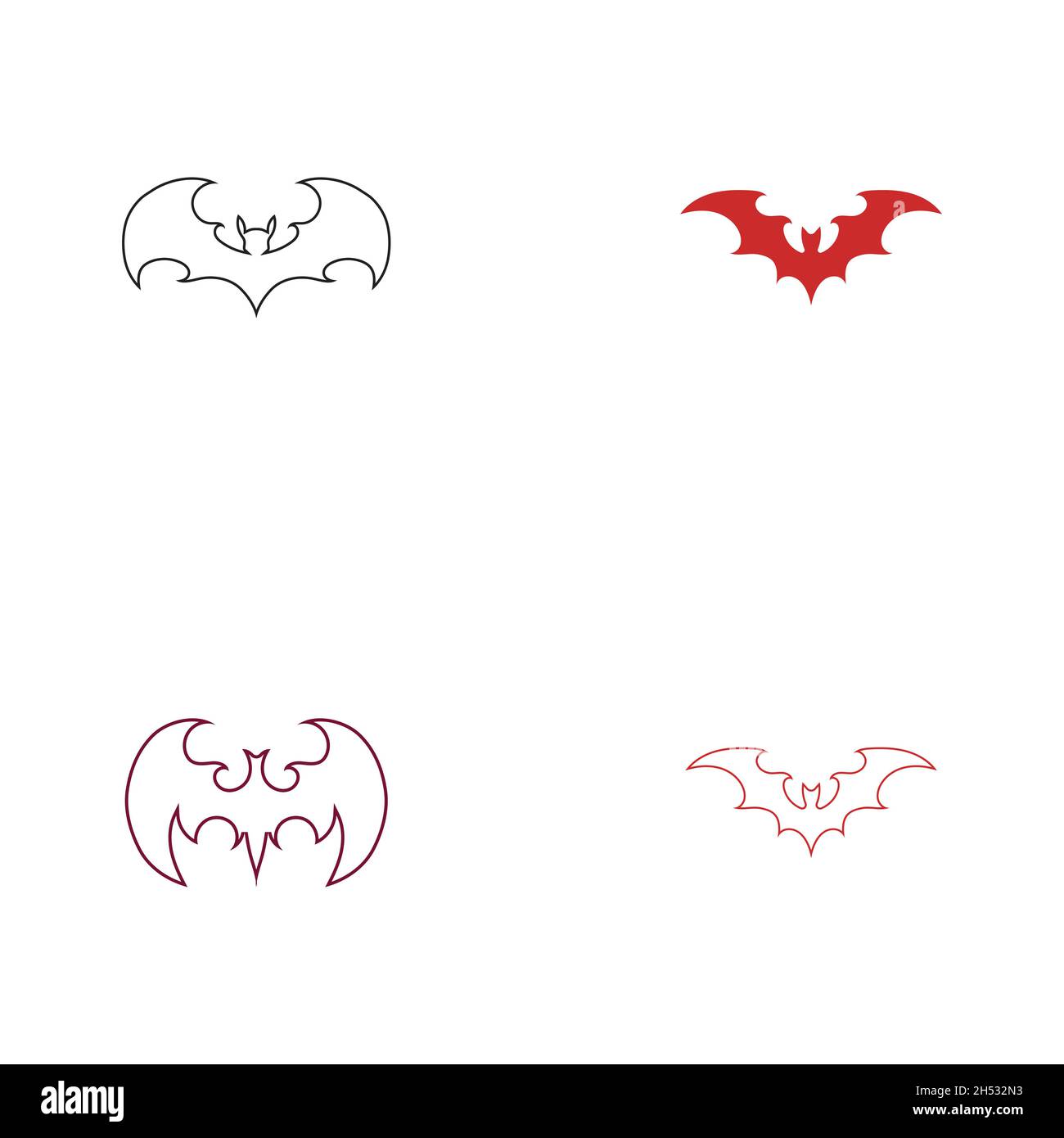 bat logo vector illustration design template - vector Stock Vector ...