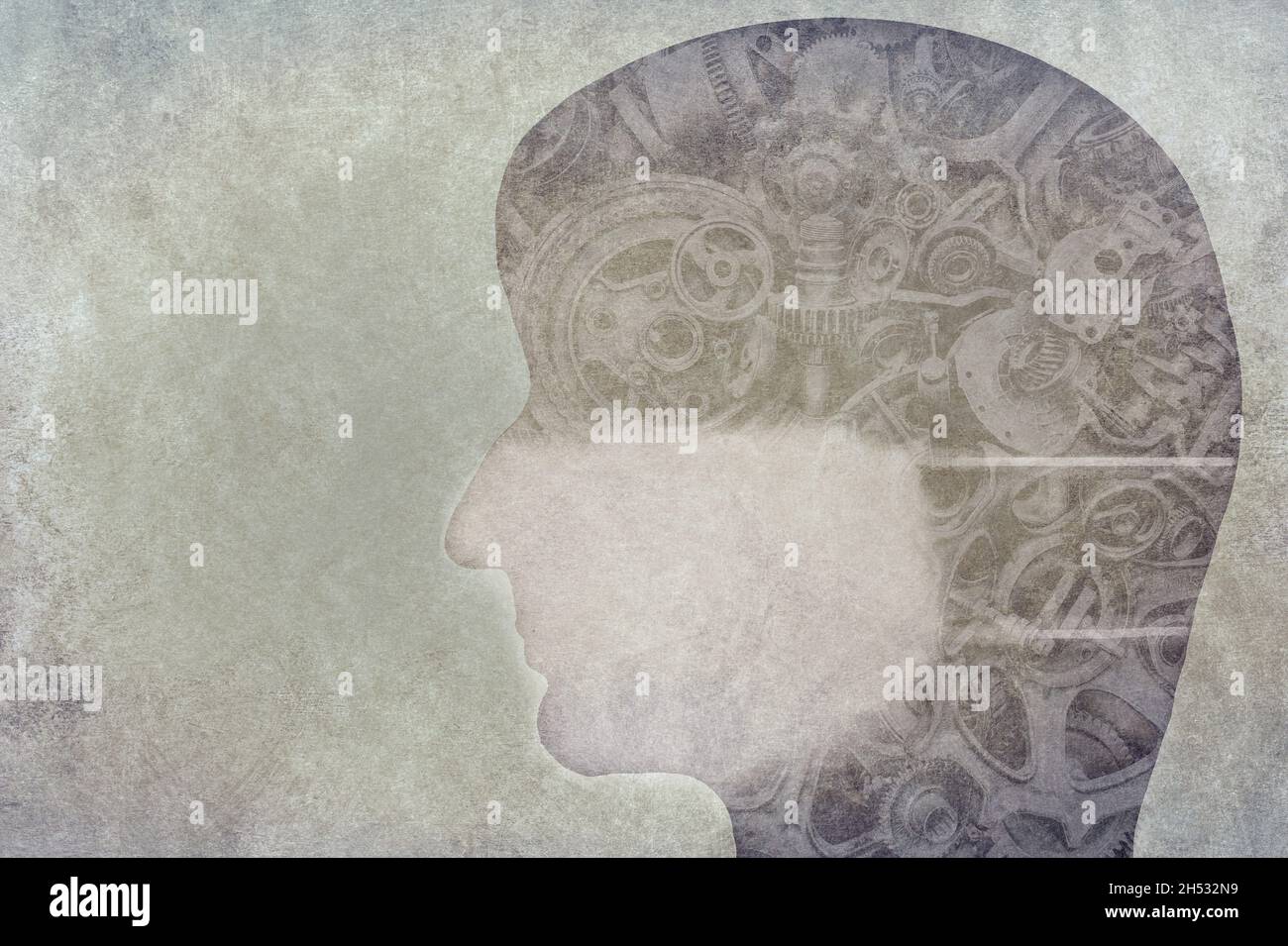 Silhouette of a human head wearing a mask, covid-19 virus, infected ...