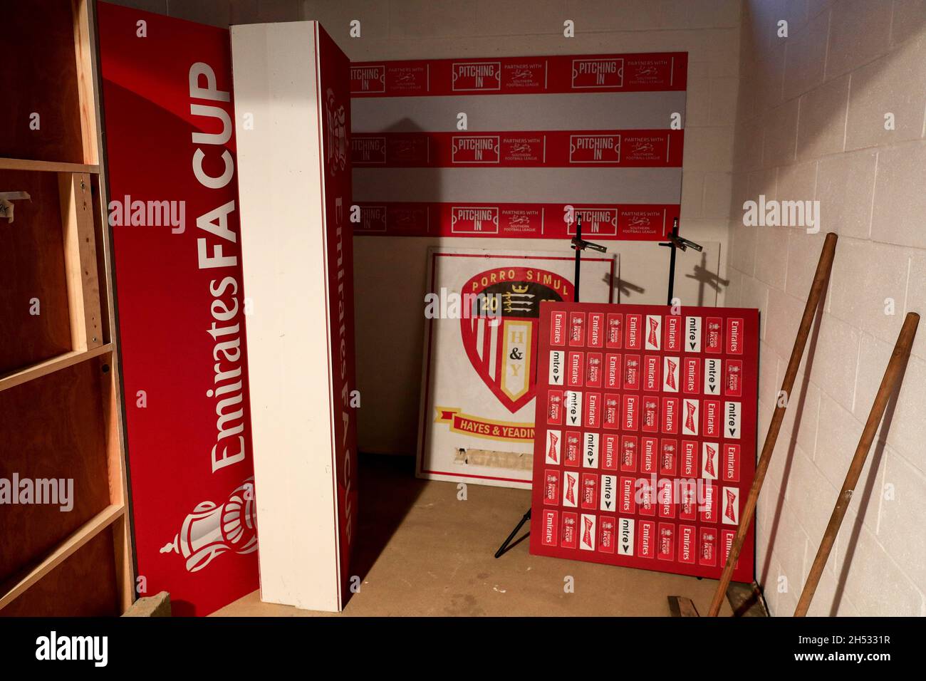 Football stadium advertising boards hi-res stock photography and images ...